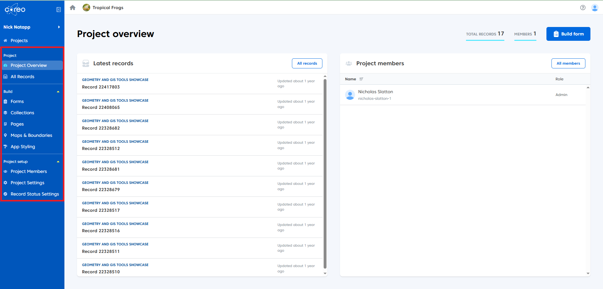 Coreo familiarisation – Knowledgebase