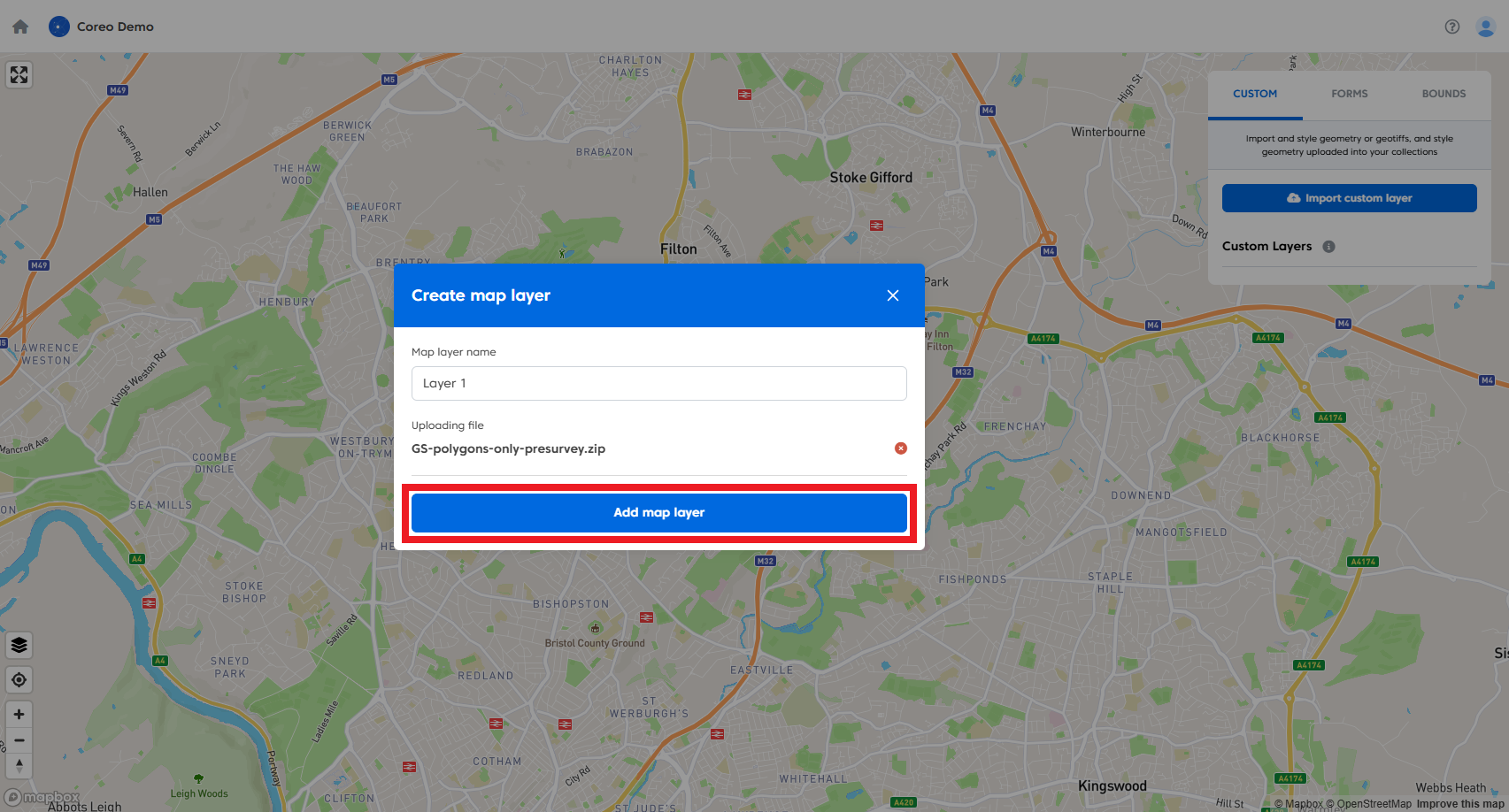 Vector data - How to upload to Coreo projects - Knowledgebase
