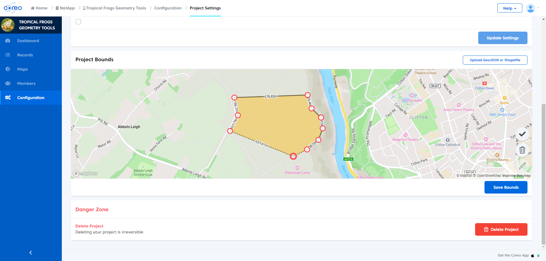 Adding a Boundary to a Project in Coreo – Knowledgebase