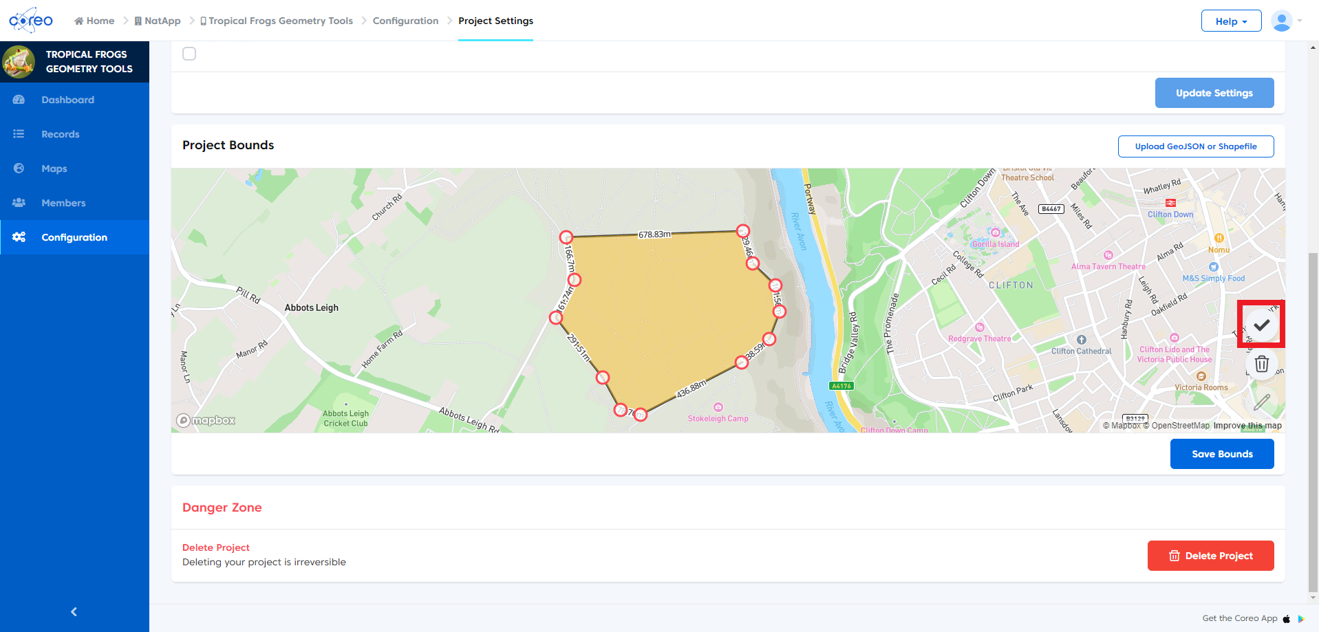 Adding a Boundary to a Project in Coreo – Knowledgebase