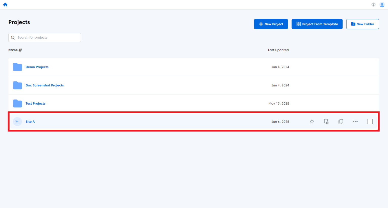 Organising your Projects in the Coreo Admin Area - Knowledgebase